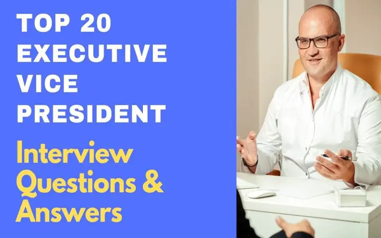 Top 20 Executive Vice President (EVP) Interview Questions & Answers in ...