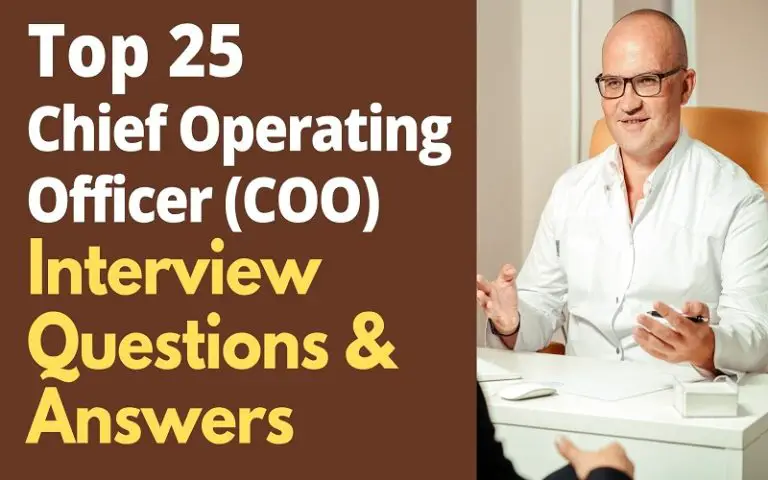 Top 25 Chief Operating Officer (COO) Interview Questions and Answers in ...